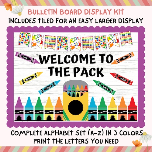 Flamingo Bulletin Board Kit Back to School Flock Tropical - Etsy