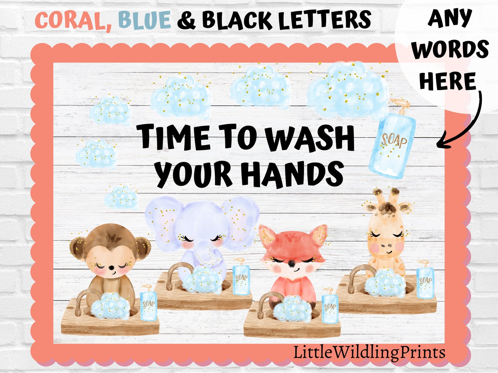 Wash Your Hands Clean Hygiene Germs Bulletin Board Display Kit - Etsy