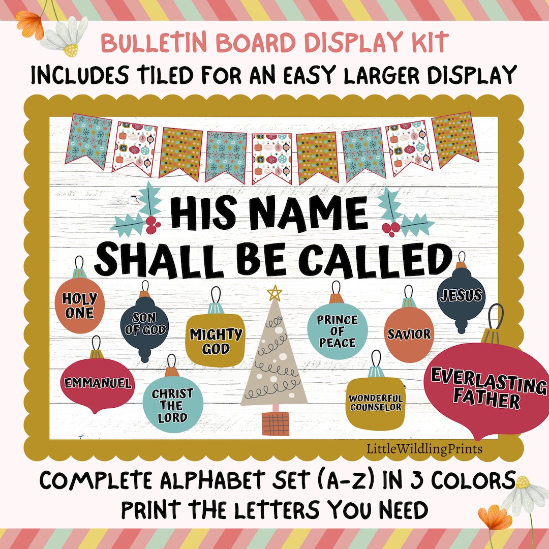 He Shall Be Called Christmas Bulletin Board Kit, His Name Lord Jesus ...