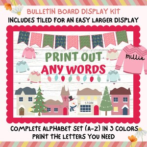 Modern Winter Bulletin Board Kit, Jesus Religious Winter Bulletin Kit ...