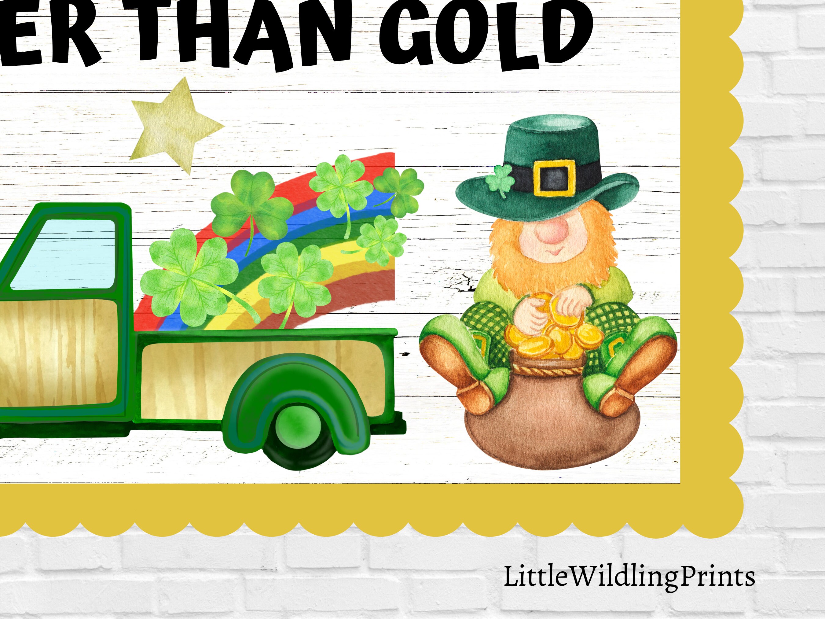 St Patricks Day Gnome You Shine Brighter Than Gold Bulletin - Etsy