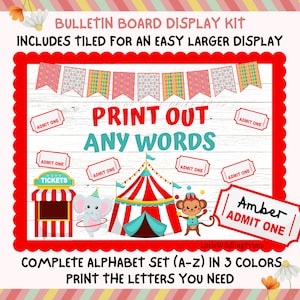 Circus Carnival Class Bulletin Board Kit, Back to School Class Display ...