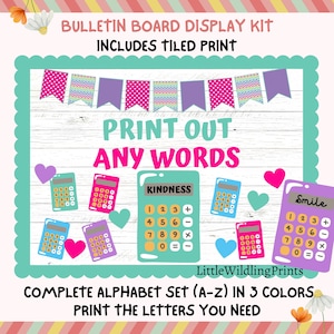 Calculate Kindness Bulletin Board Kit, Math Bulletin Board, Mindfulness ...