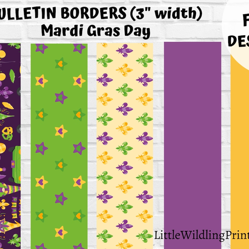 Mardi Gras Bulletin Board - Etsy