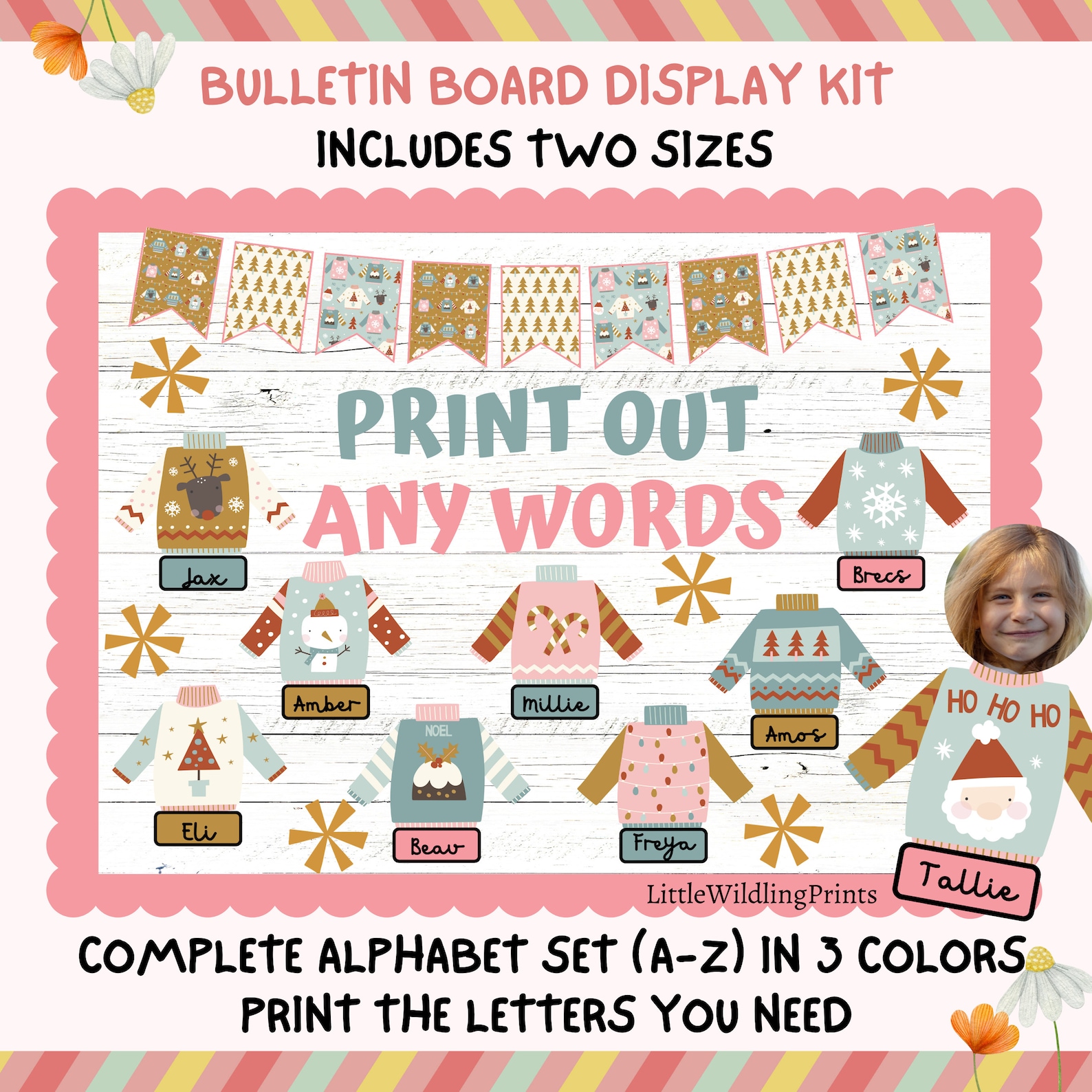 Sweater Weather Bulletin Board Kit December Christmas - Etsy