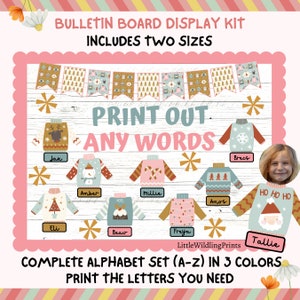 Sweater Weather Bulletin Board Kit, December Christmas Bulletin Board ...