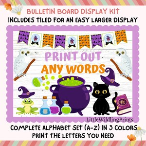 Halloween, Spell, Potion, Magic, Bulletin Board Kit, October - Etsy