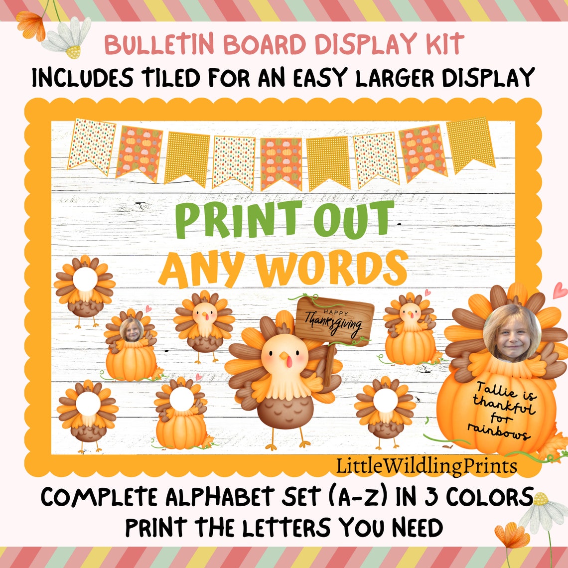 Thanksgiving, Turkey, Little Turkeys, Fall, Give Thanks, Bulletin Board ...