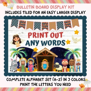 Nativity Scene, Christmas, Religious, Jesus, Bulletin Board Kit ...