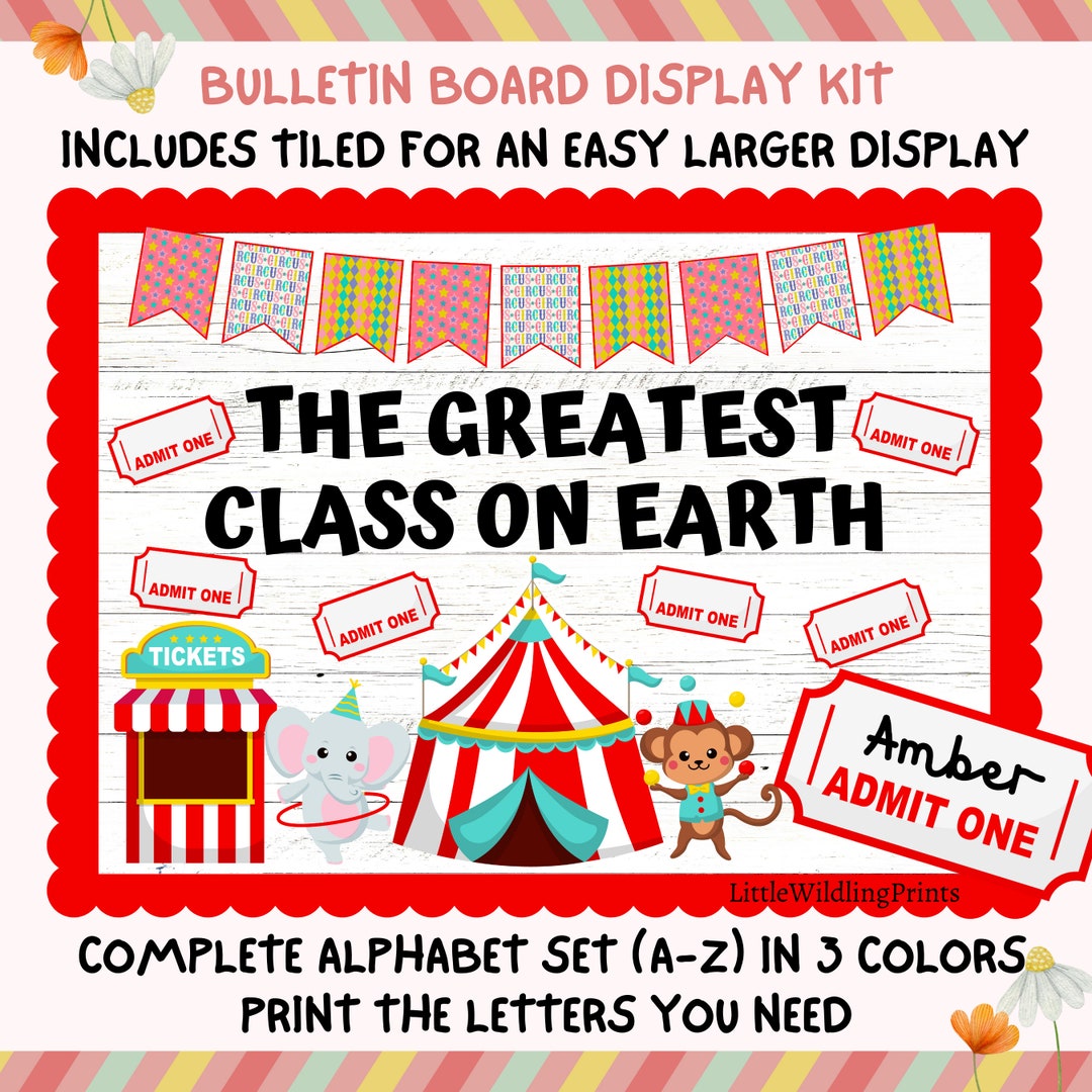 Circus Carnival Class Bulletin Board Kit, Back to School Class Display ...