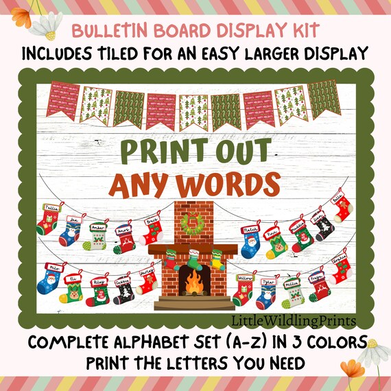 Fireplace Bulletin Board Set