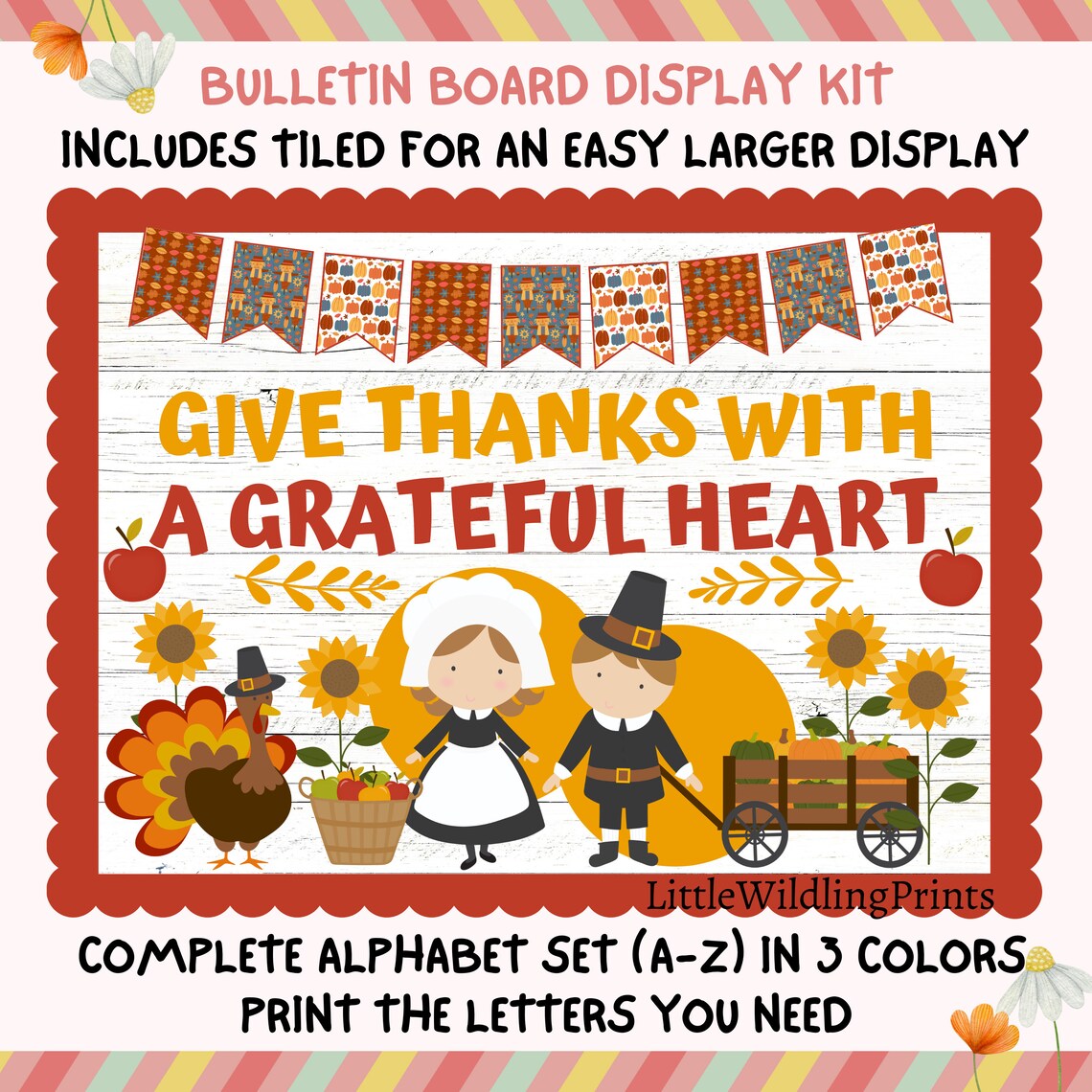 Thanksgiving, Fall, Turkey, Thankful, Gratitude, Pumpkin, Bulletin ...
