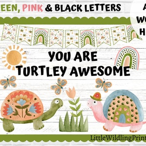 Spring Turtles Rainbow Bulletin Board You Are Turtley Awesome Display ...