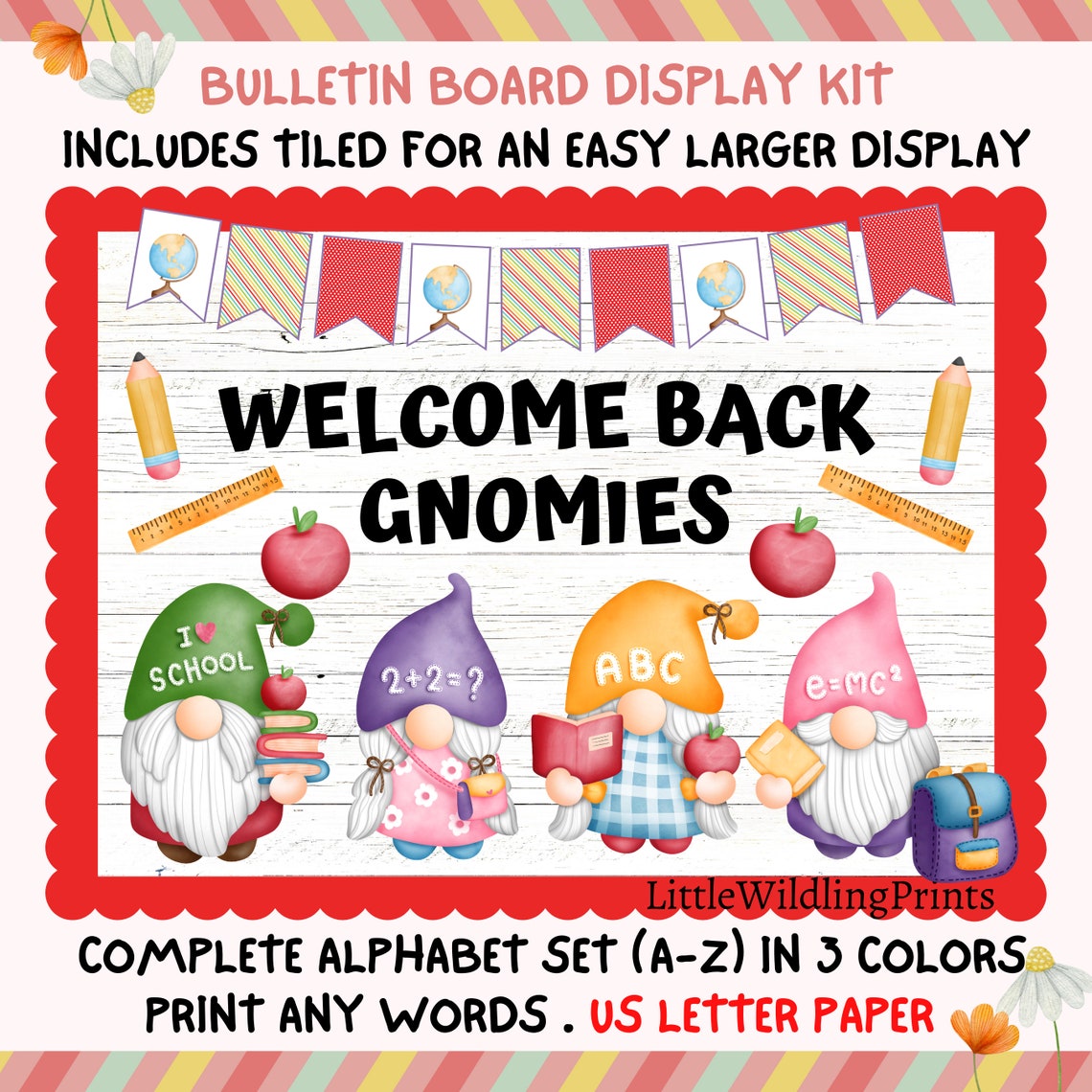 Back to School Gnomes Bulletin Board Welcome Back Gnomies - Etsy