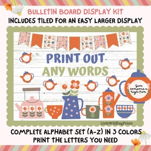 Kindness Matters Bulletin Board Kit, Positive Tea Growth Mindset ...