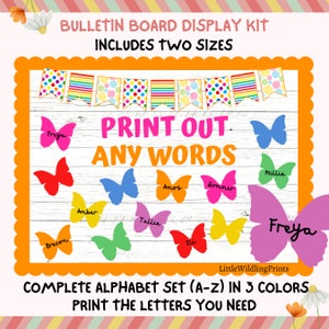 Summer Butterflies Bulletin Board Kit, End of Year Bulletin Butterfly ...