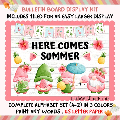 Pool Time Summer June and July Bulletin Board Kit - Etsy
