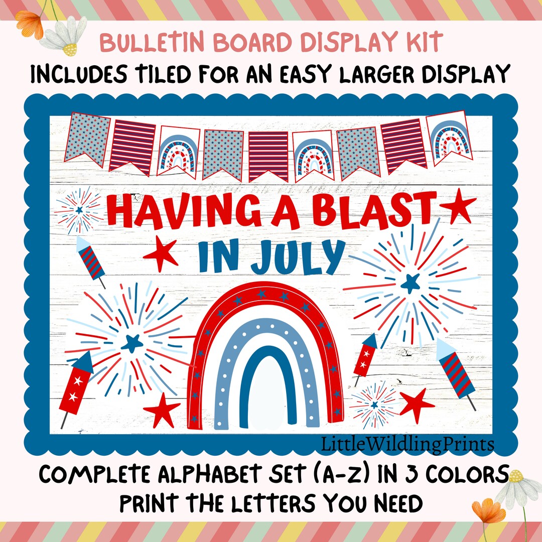 4th July Fireworks Independence Day Bulletin Board America Patriots ...