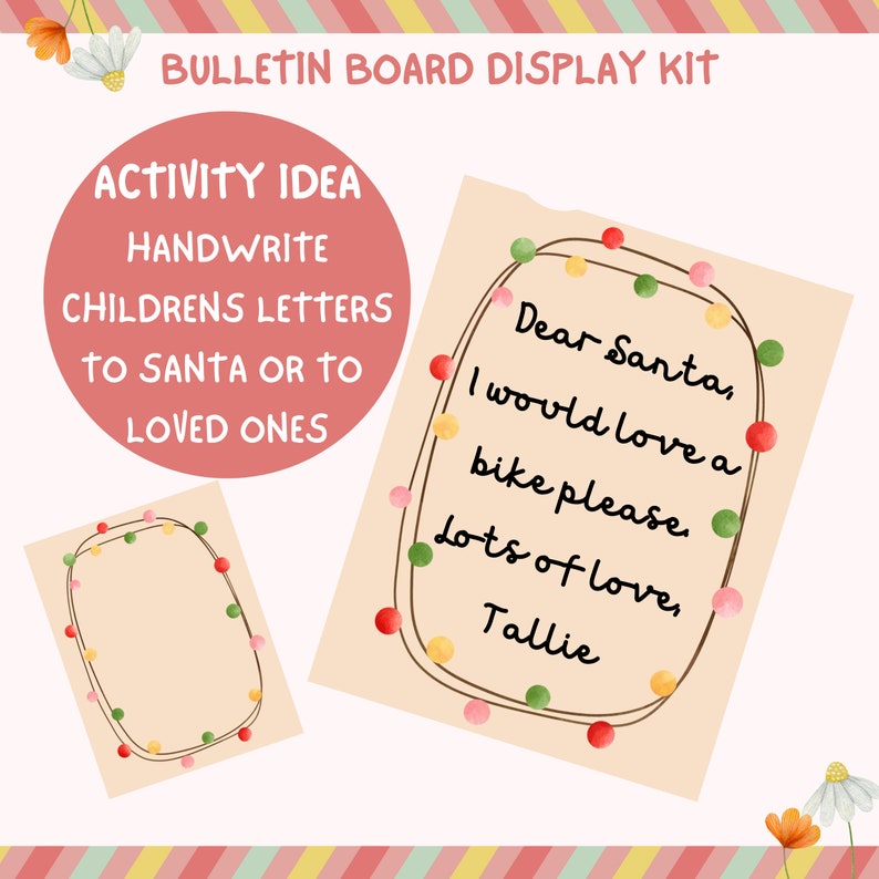 Letters to Santa Bulletin Board Kit Christmas Mail Post - Etsy