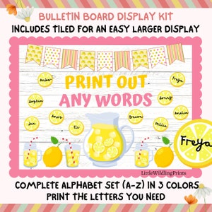Lemon Bulletin Board Kit, Summer End of Year Bulletin Classroom Decor ...