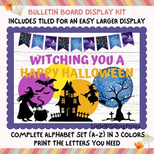 Halloween, Witch, Black, Silhouette, Haunted House, Stars, Bulletin ...