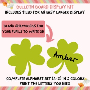 St Patricks Day Bulletin Board Kit, Shamrock Bulletin, St Patricks ...