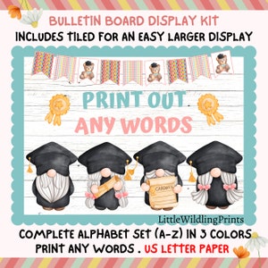 Graduation Gnomes Bulletin Board Kit, Class of 2023 End of Year ...
