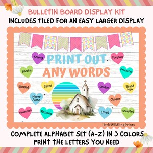 Spring Bulletin Board Kit, Church Religious Sunday School Bulletin, in ...