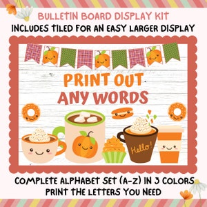 Pumpkin Spice, Fall, Thanksgiving, Autumn, Coffee Bulletin Board Kit - Etsy