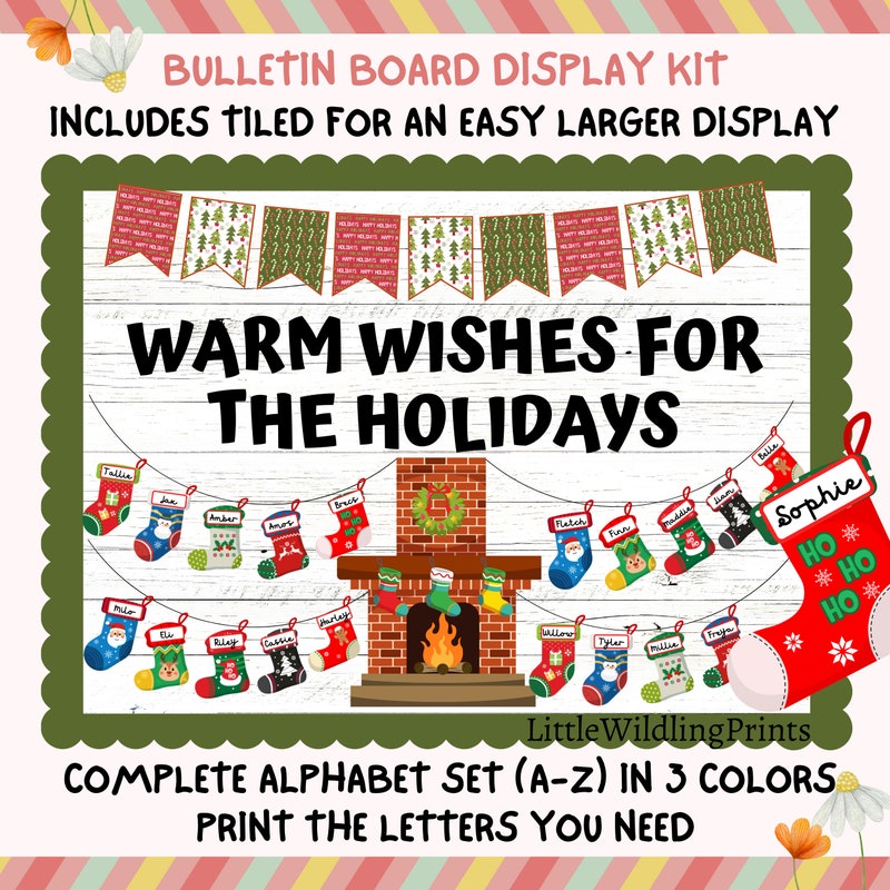 Christmas Stocking Bulletin Board - Etsy