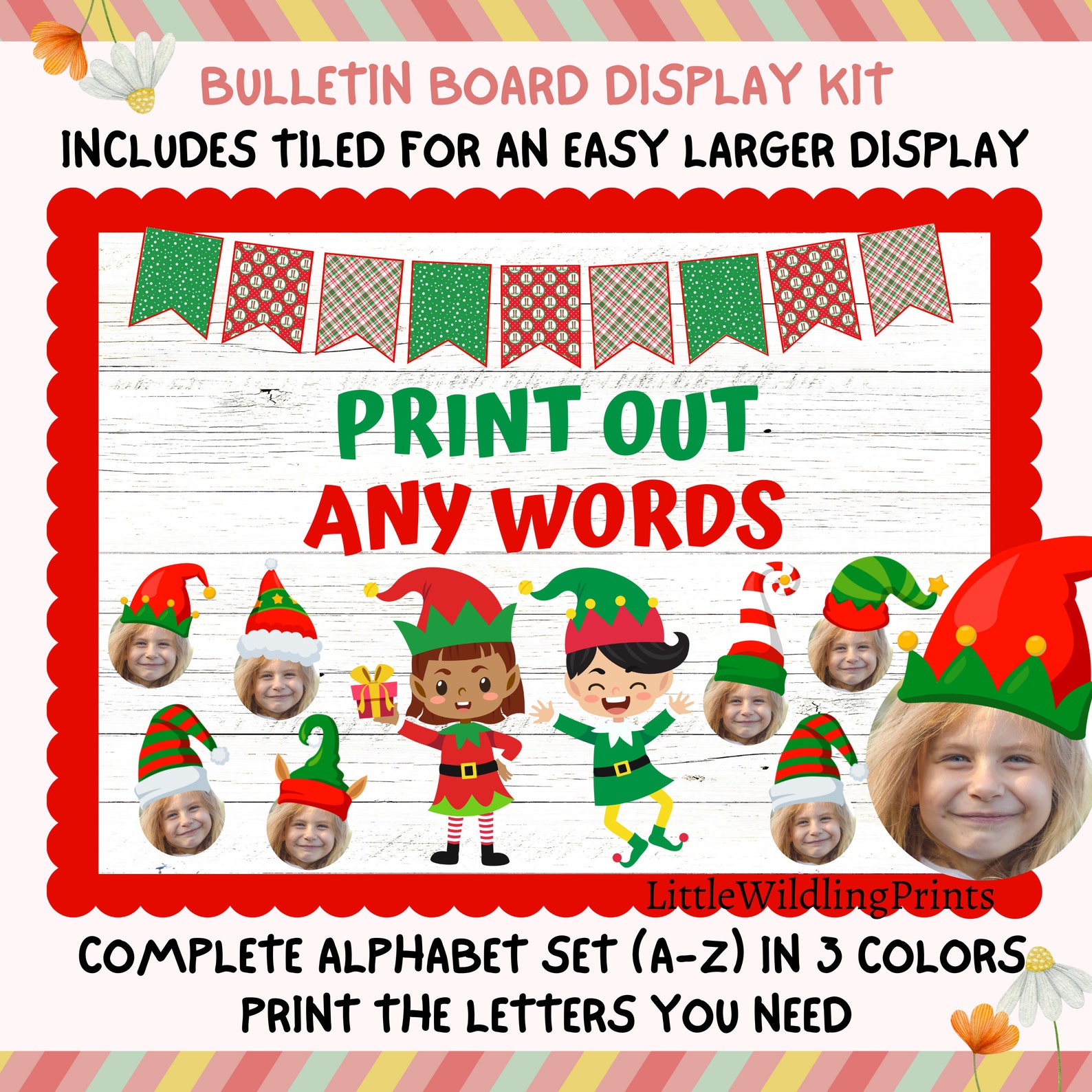 Christmas, Elf, Elves, Surveillance, Class, Bulletin Board Kit ...