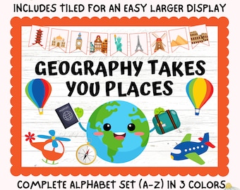 World Travel Geography Travel Classroom Theme Bulletin Board Kit - Etsy