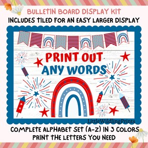 4th July Fireworks Independence Day Bulletin Board America Patriots ...