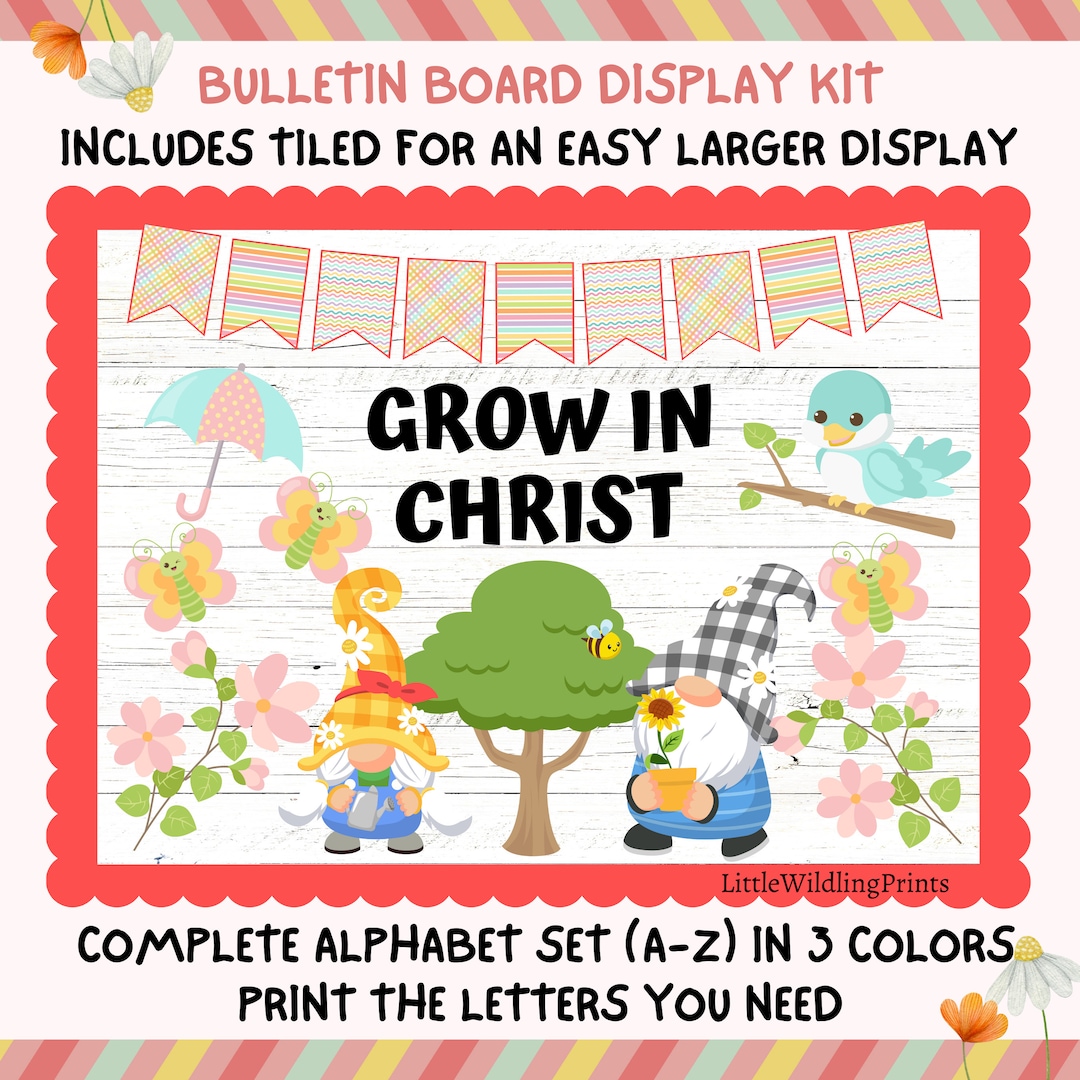 Church Bulletin Board, Growth, Gnomes, Religious, Spring Bulletin Board ...