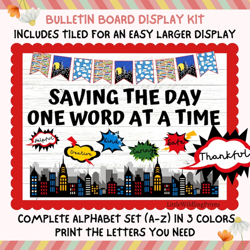 Superhero Bulletin Board - Etsy