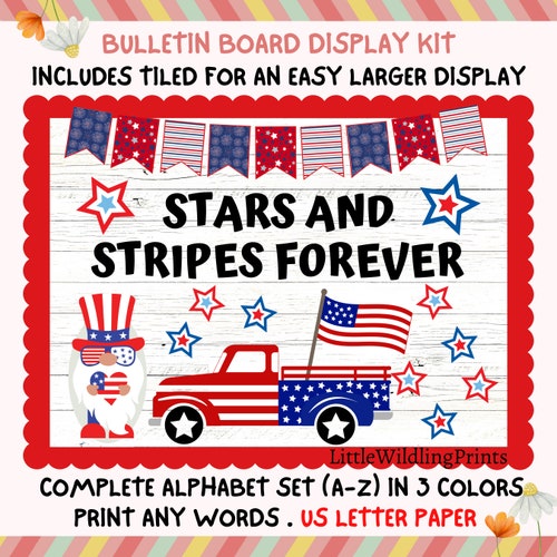 4th July Fireworks Independence Day Bulletin Board America - Etsy