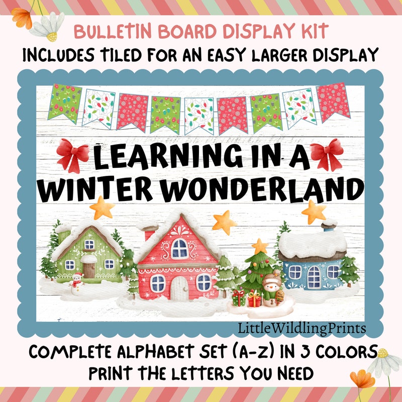 Winter Bulletin Board Kit - Etsy