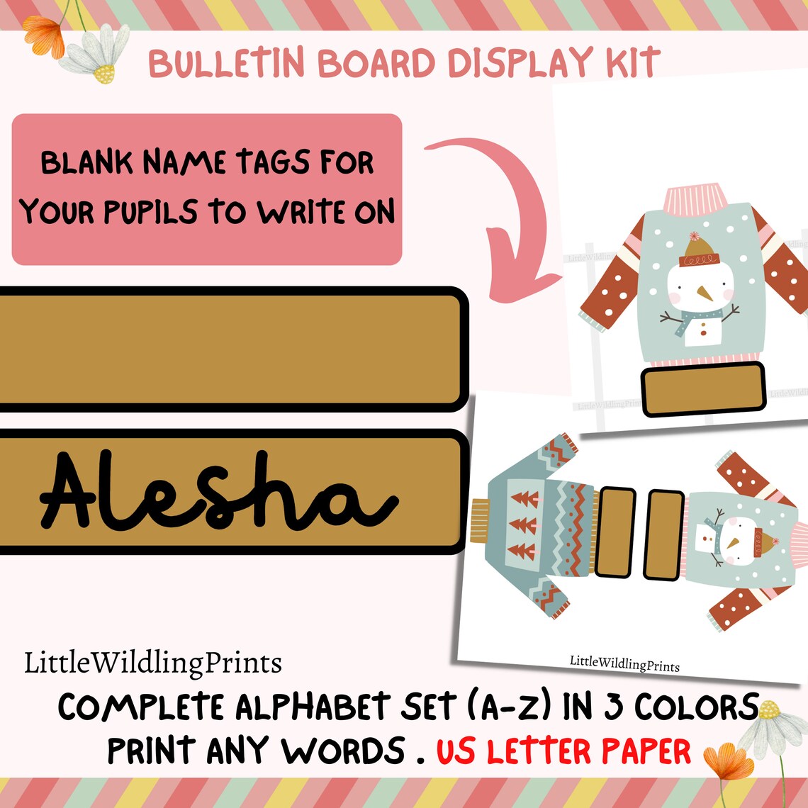 Sweater Weather Bulletin Board Kit December Christmas - Etsy