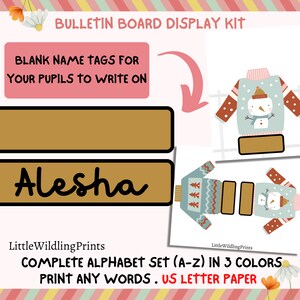 Sweater Weather Bulletin Board Kit, December Christmas Bulletin Board ...