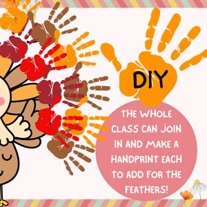 Thanksgiving, Turkey, Fall, Handprint DIY Class Activity, Give Thanks ...