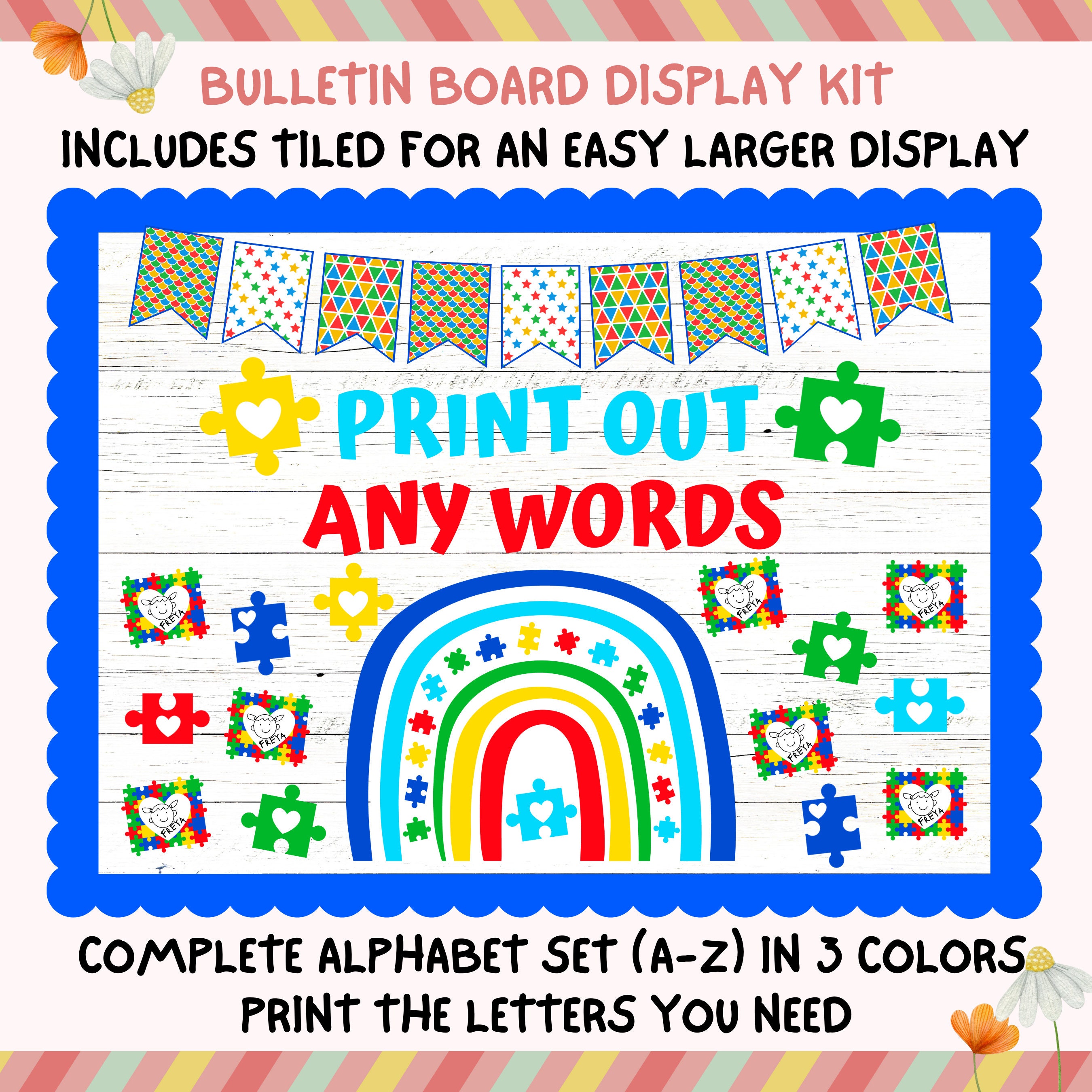 Better Together Bulletin Board Kit Jigsaw Puzzle Pieces Fit - Etsy