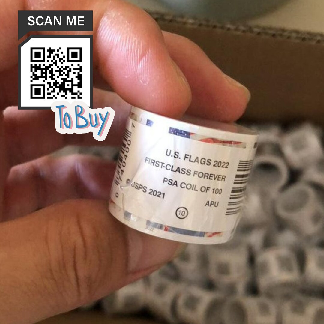 100 New US Flags Stamps Unused for Collections, Invitations, Weddings ...