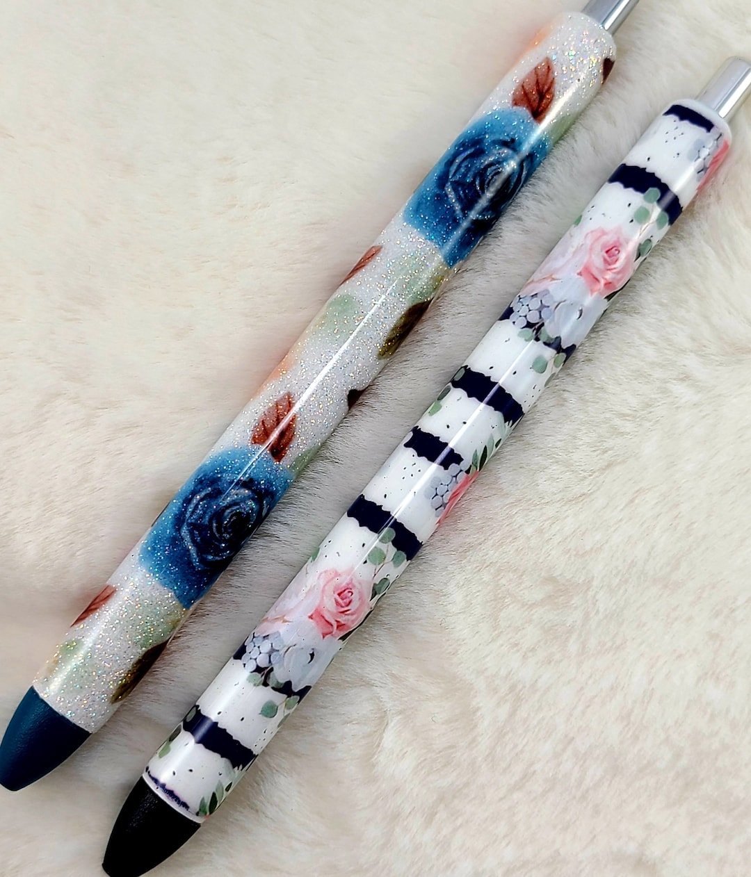 Floral Custom Pen| Refillable Pen| Custom Design| Gel Pen| Greenery ...