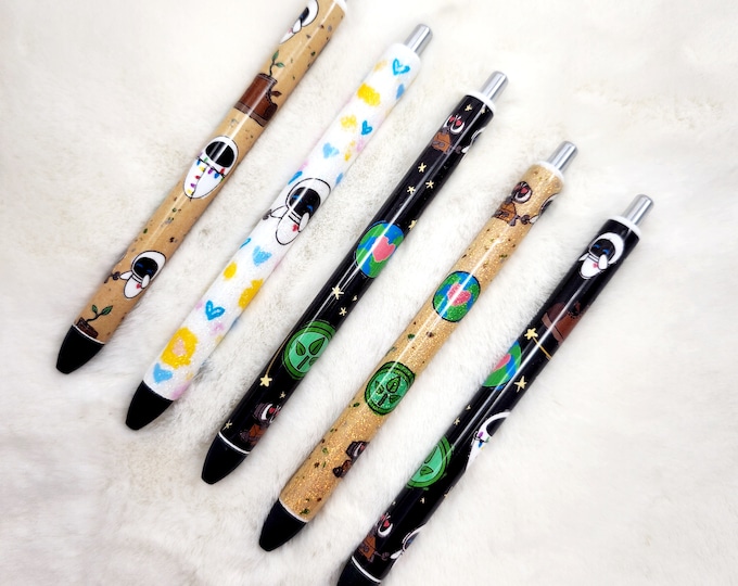 Disney Wall-e Custom Pen| Wall-e | Glitter Pen| Refillable Pen| Custom ...