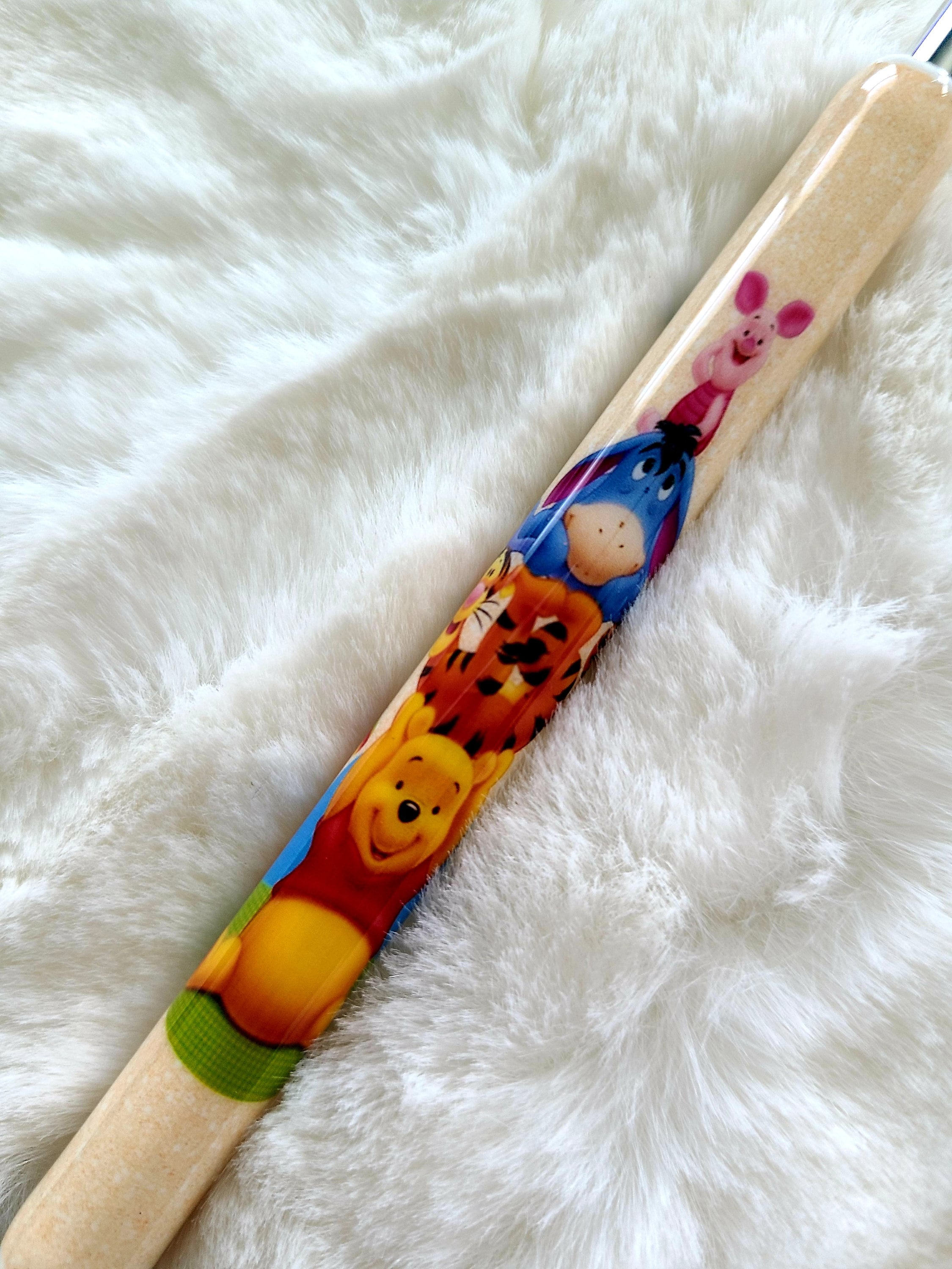 Pooh Custom Pen Winnie the Pooh Glitter Pen Refillable Pen | Etsy