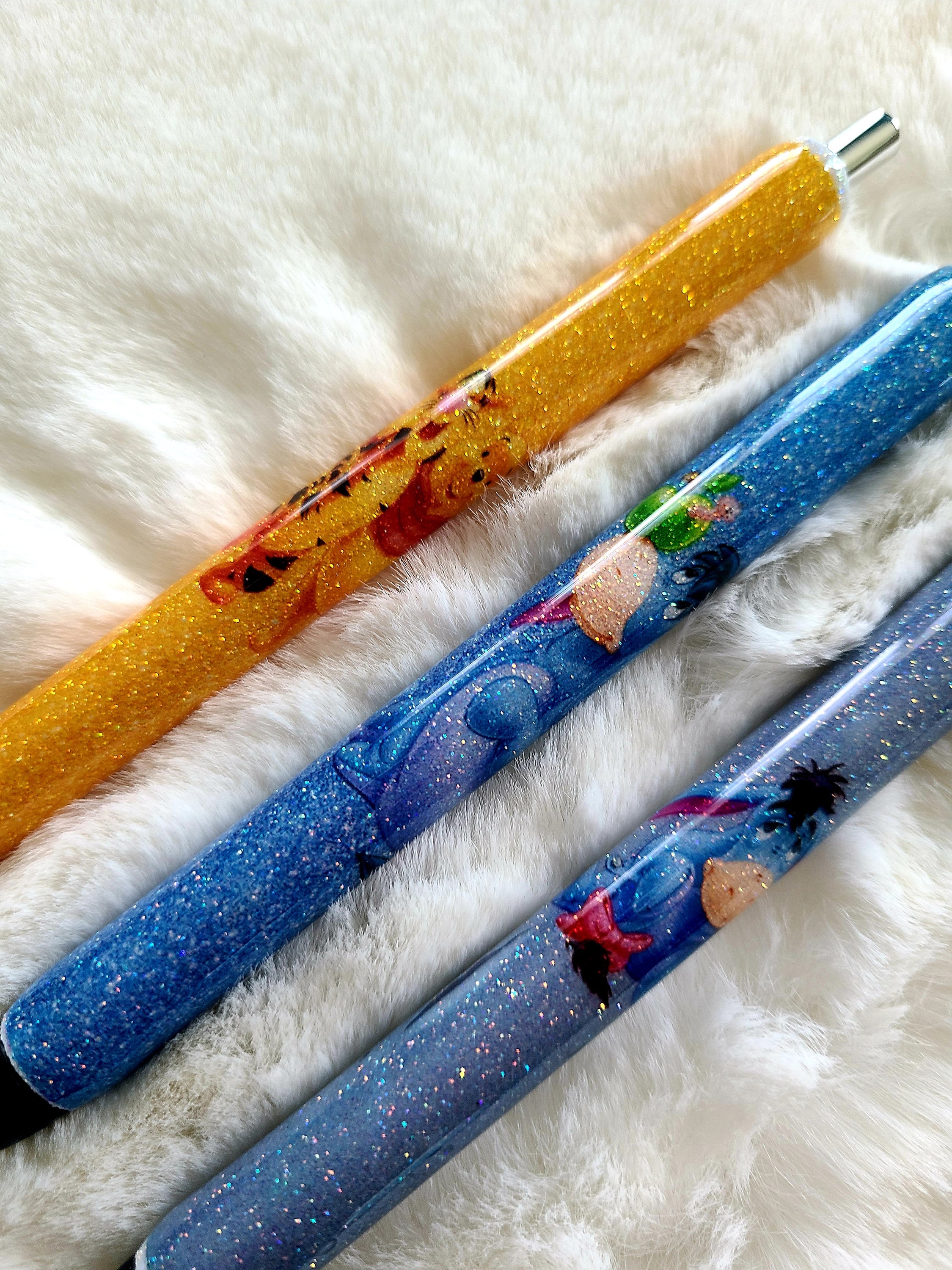 Pooh Custom Pen| Winnie the Pooh| Glitter Pen| Refillable Pen| Custom ...