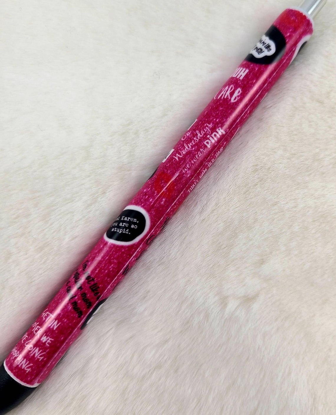 Mean Girls Custom Pen| Glitter Pen| Refillable Pen| Custom Design| Gel ...