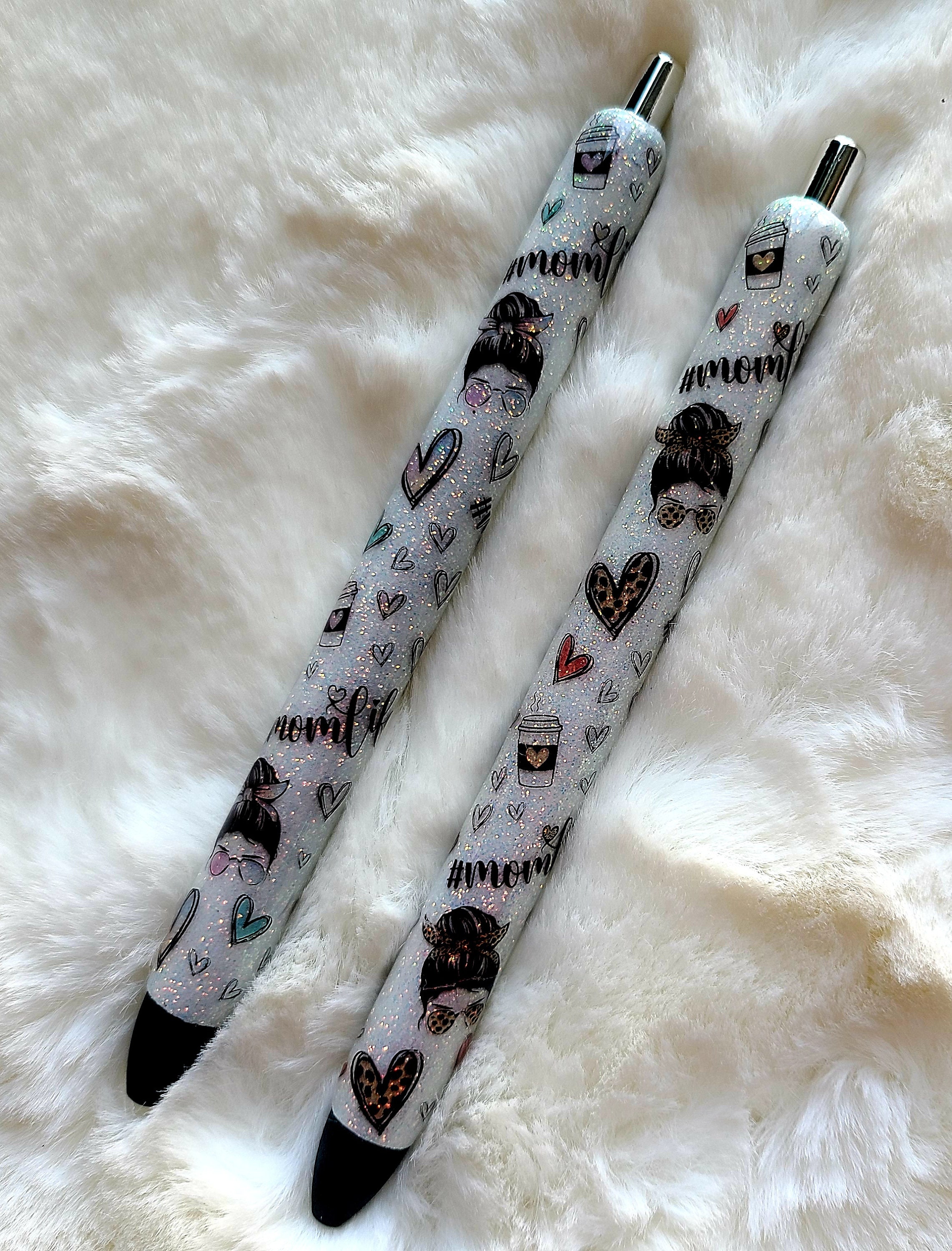 Mom Life Custom Pen Glitter Pen Refillable Pen Custom - Etsy