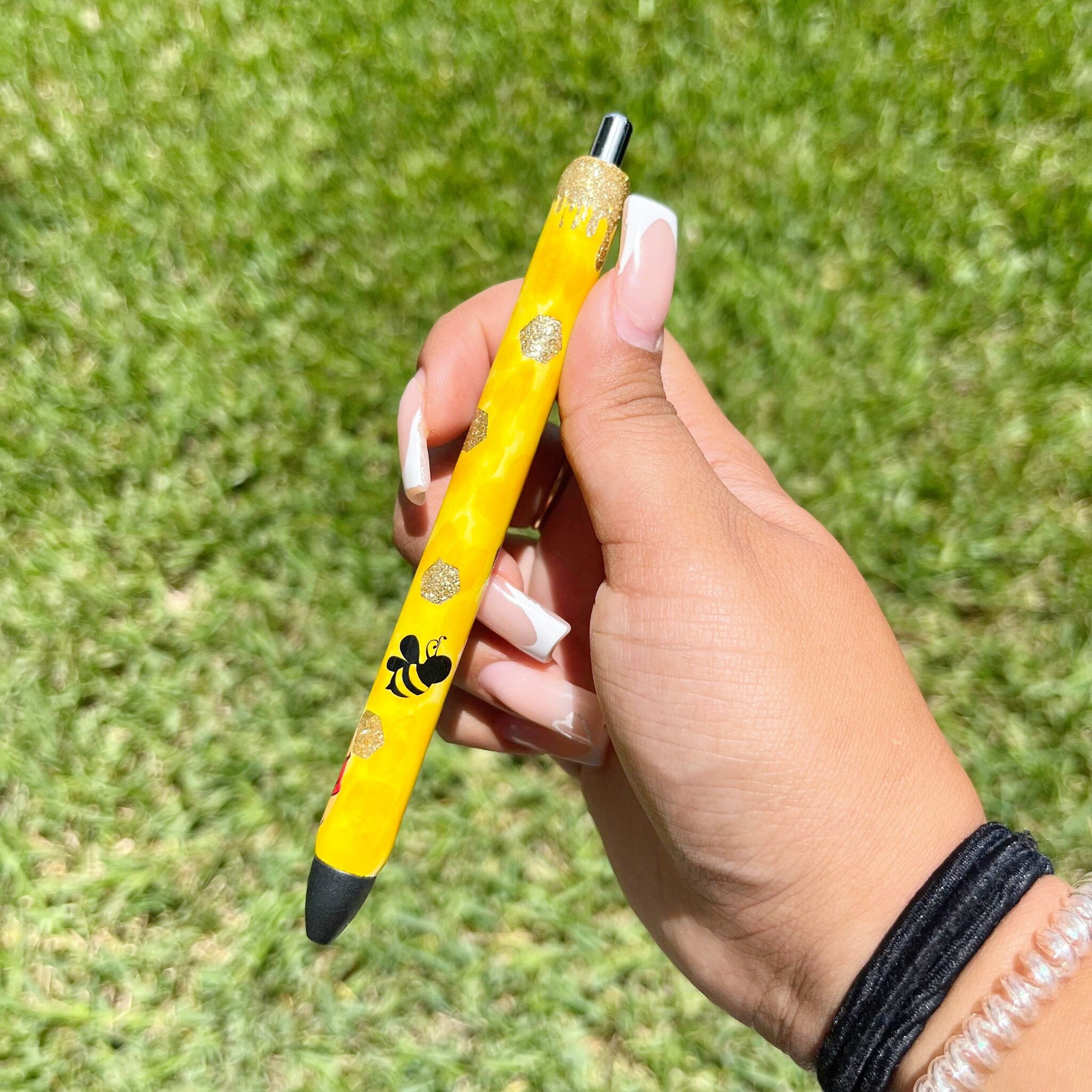 Pooh Custom Pen| Winnie the Pooh| Glitter Pen| Refillable Pen| Custom ...