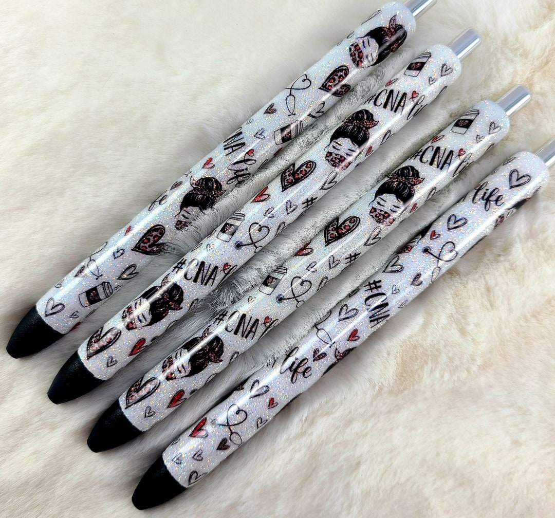 CNA Custom Pen| Nurse Custom Pen| Glitter Pen| Refillable Pen| Custom ...